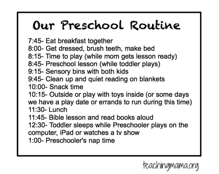 Preschool Planning Sheet {FREE Printable} - Teaching Mama