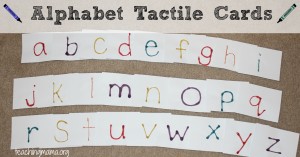 Homemade Tactile Letter Cards