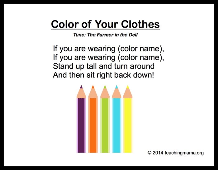 10 Preschool Songs About Colors
