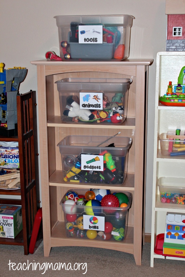 Toy Room Organization & Free Toy Bin Labels