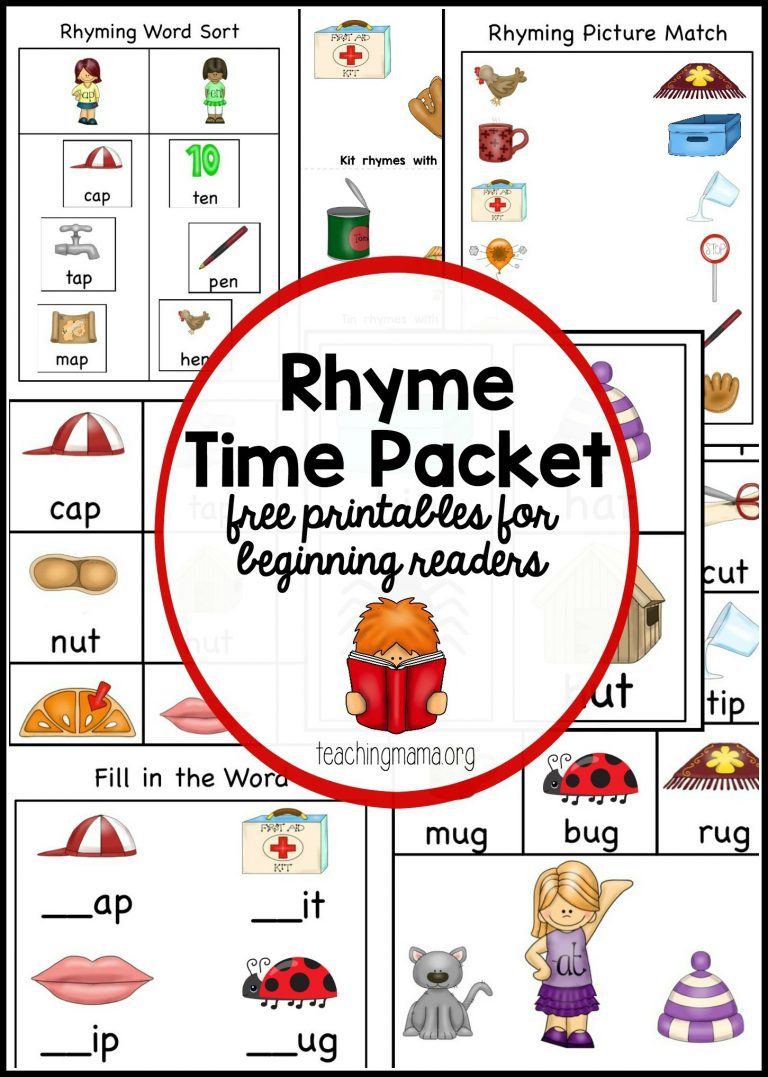 Hands-On Printables for Beginning Readers - Teaching Mama