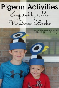 Pigeon Activities Inspired by Mo Willem's Books