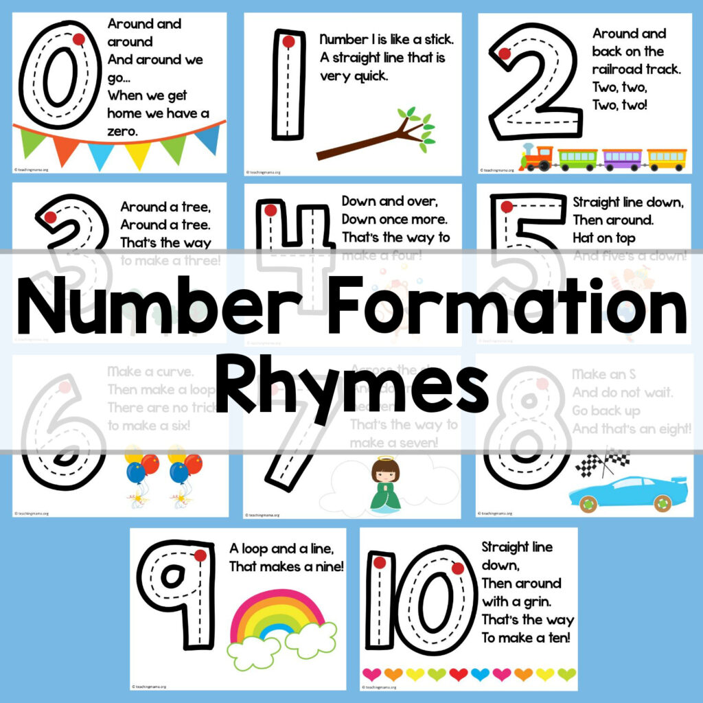 Number Formation Rhymes for 11-19