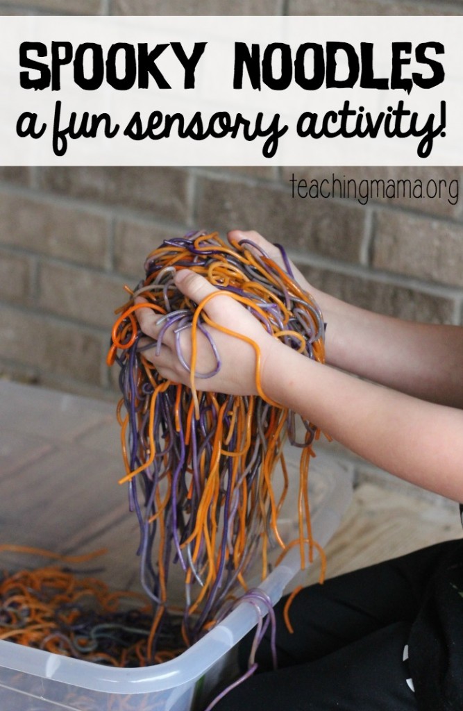 Spooky Noodles Sensory Activity
