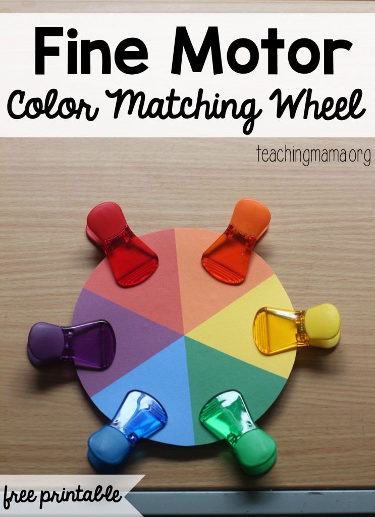 Fine Motor Color Matching Wheel
