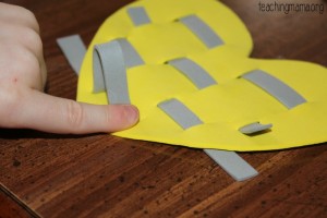Weaving Hearts Fine Motor Activity