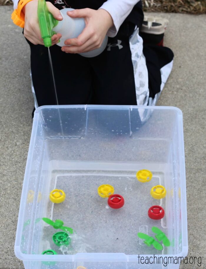 Fine Motor Activity With Spray Bottles