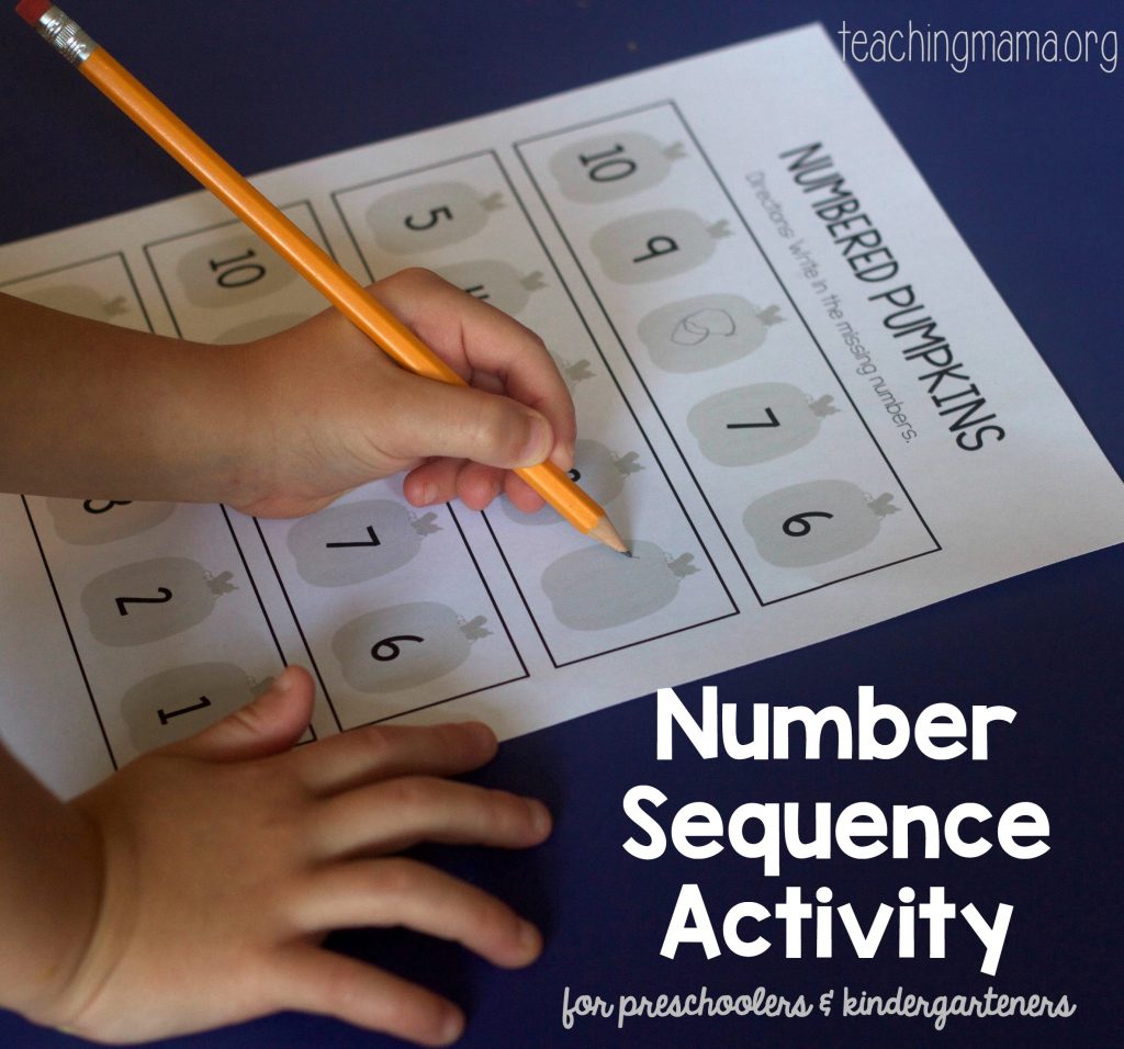 Numbered Pumpkins - Number Sequence Activity