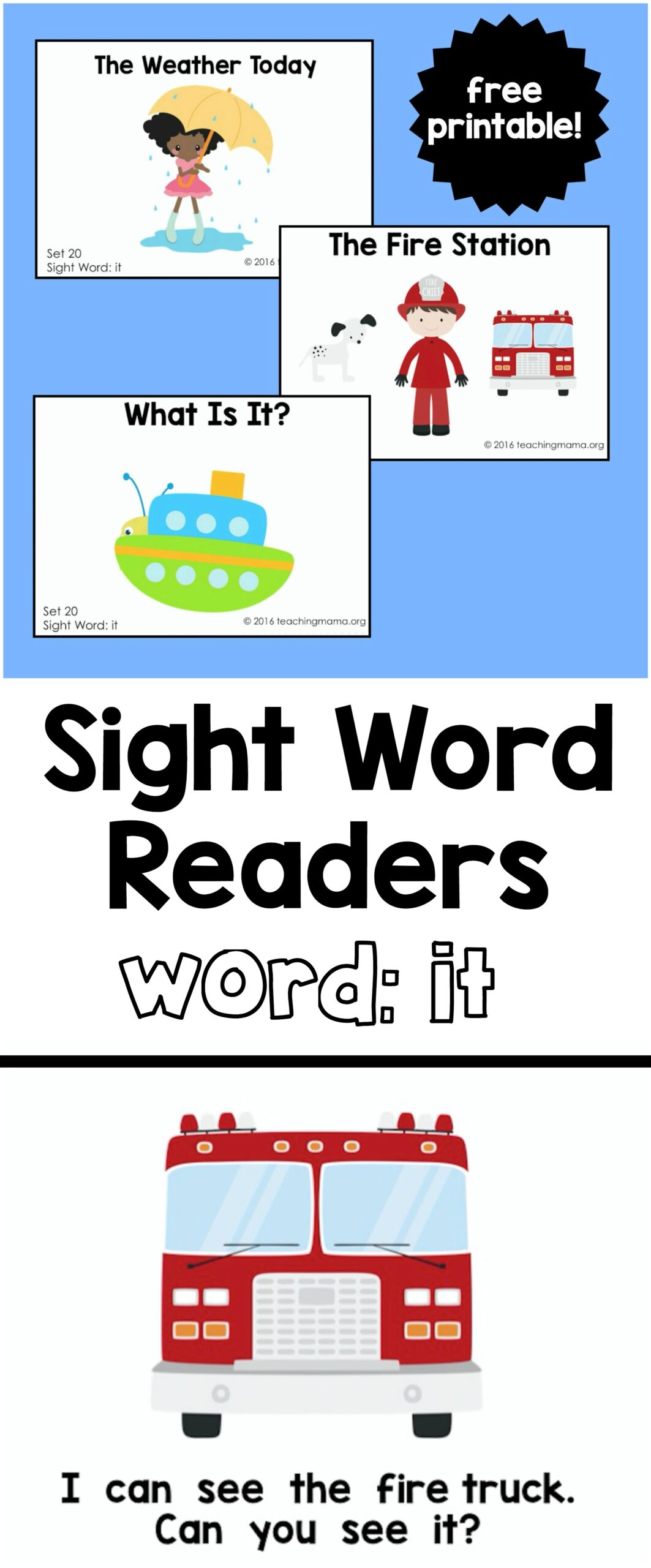 Sight Word Readers for the Word "It" - Teaching Mama