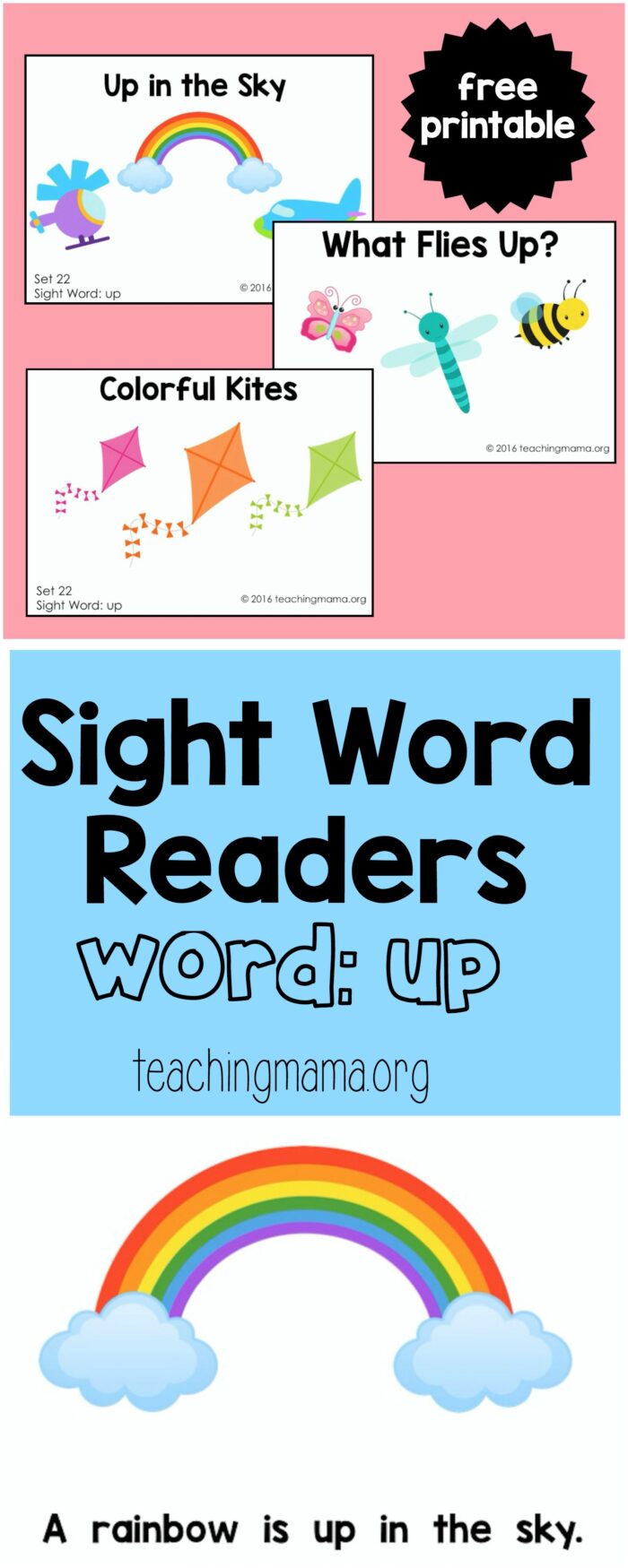 Sight Word Reader for the Word "Up" - Teaching Mama