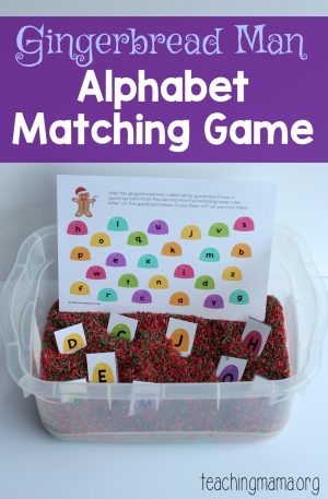 Gingerbread Man Alphabet Matching Game