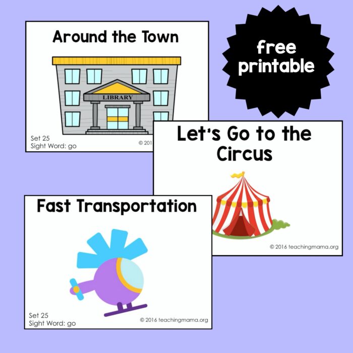 Sight Word Reader for the Word "Go" - Teaching Mama