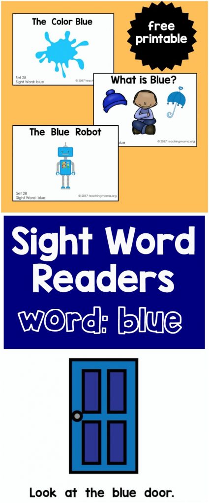 Sight Word Readers for the Word "Blue" - Teaching Mama