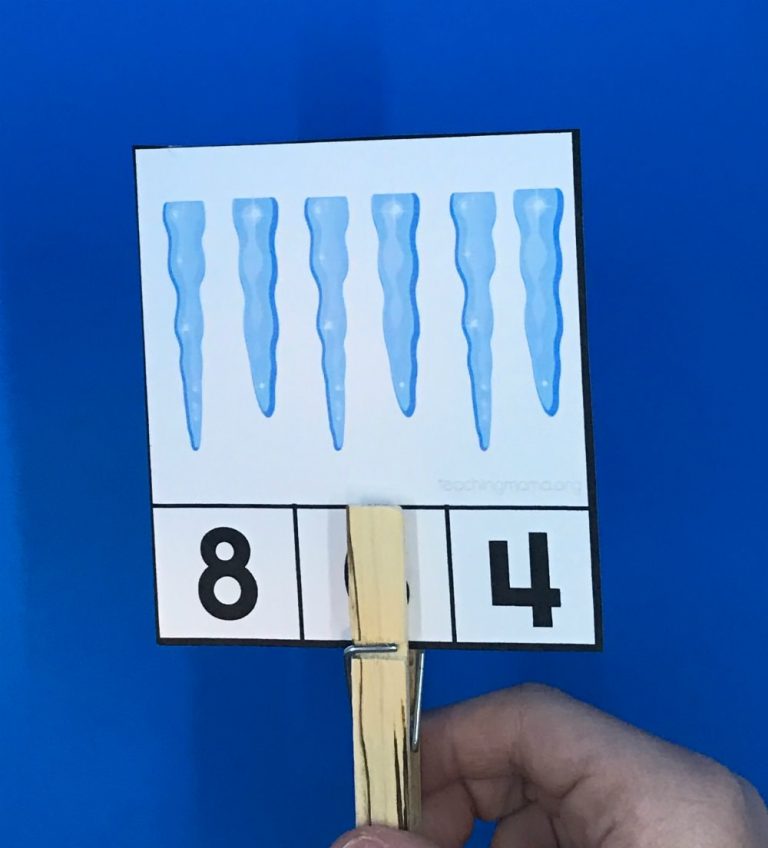 Count and Clip Icicle Cards