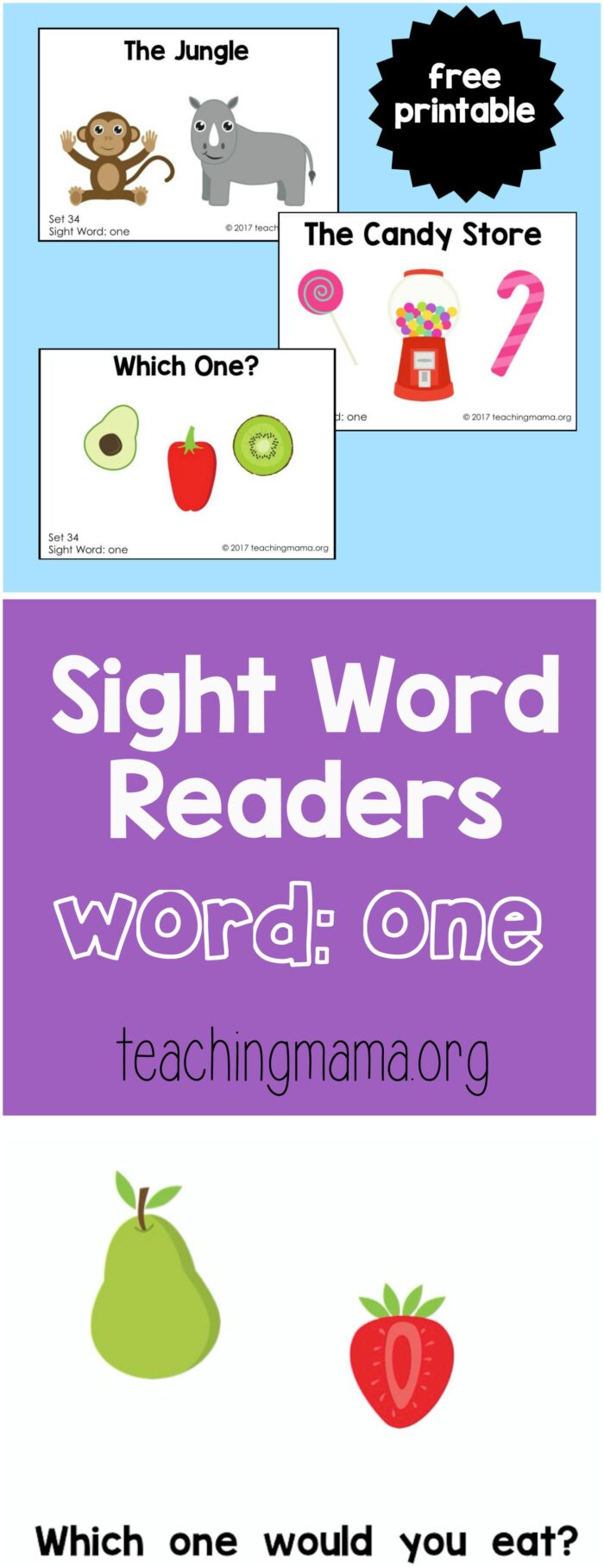 Sight Word Readers for the Word "One" - Teaching Mama
