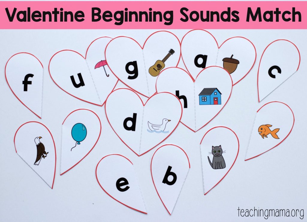 Valentine Beginning Sounds Match