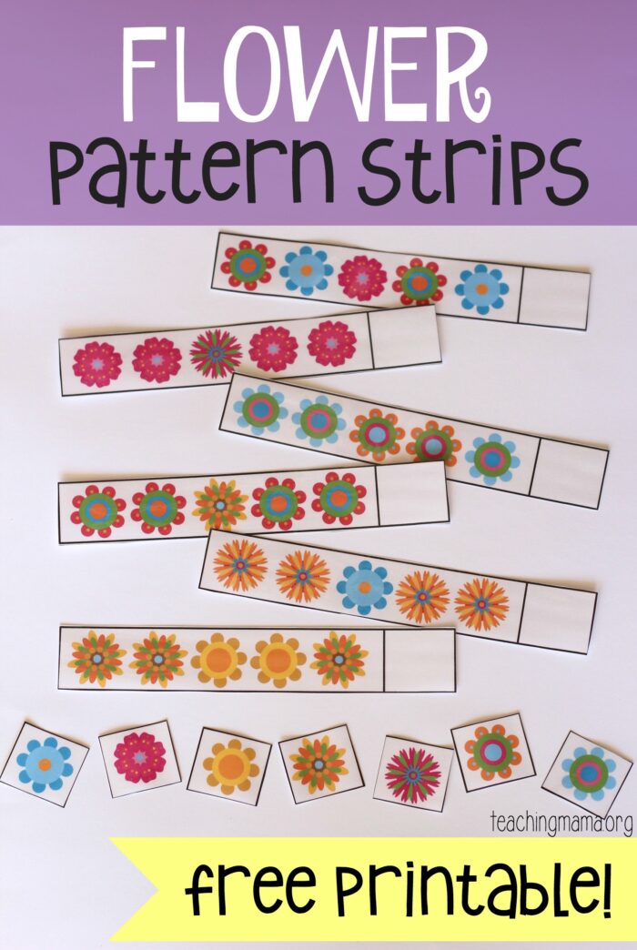 Flower Pattern Strips - Teaching Mama