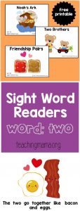 Sight Word Readers for the Word "Two" - Teaching Mama
