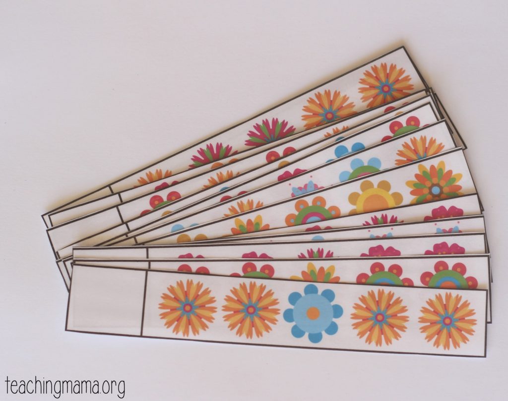 Flower Pattern Strips - Teaching Mama