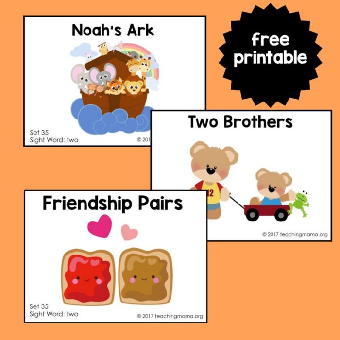 Sight Word Readers for the Word "Two" - Teaching Mama