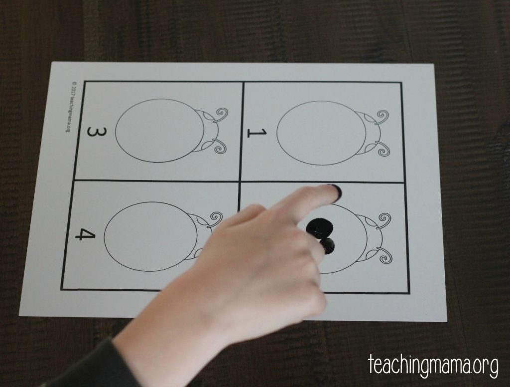 Ladybug Spots Counting Activity