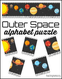 Outer Space Alphabet Puzzle