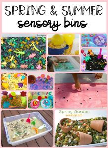 Spring and Summer Sensory Bins
