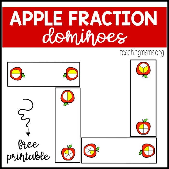 Apple Fraction Dominoes