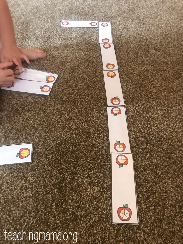 Apple Fraction Dominoes