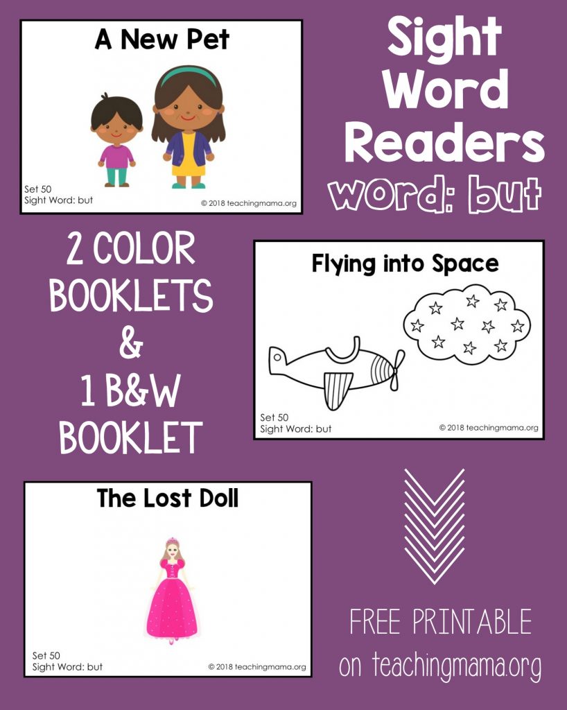 Sight Word Readers for the Word "But" - Teaching Mama