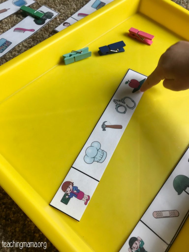 Community Helpers Clip Cards - Teaching Mama