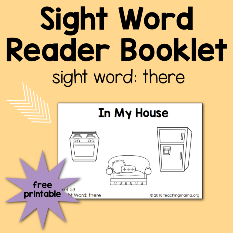 Sight Word Readers for the Word "There" - Teaching Mama