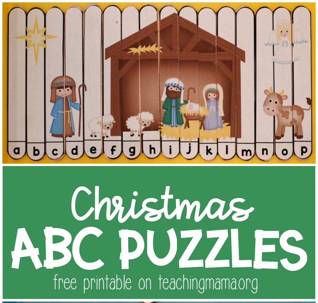 Christmas Alphabet Puzzles - Teaching Mama