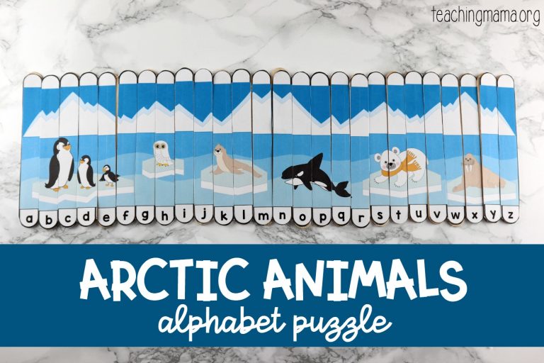 Arctic Animals Alphabet Puzzle - Teaching Mama