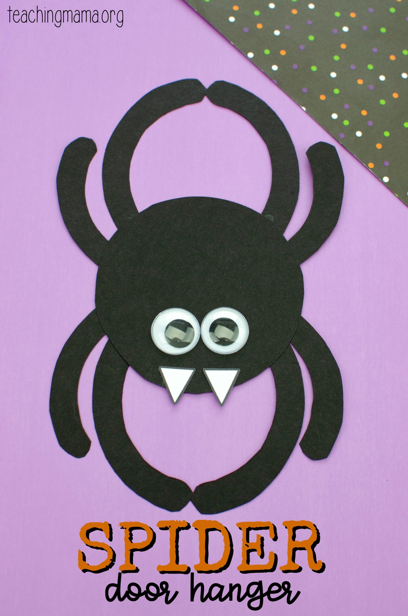 Spider Door Hanger Craft - Teaching Mama