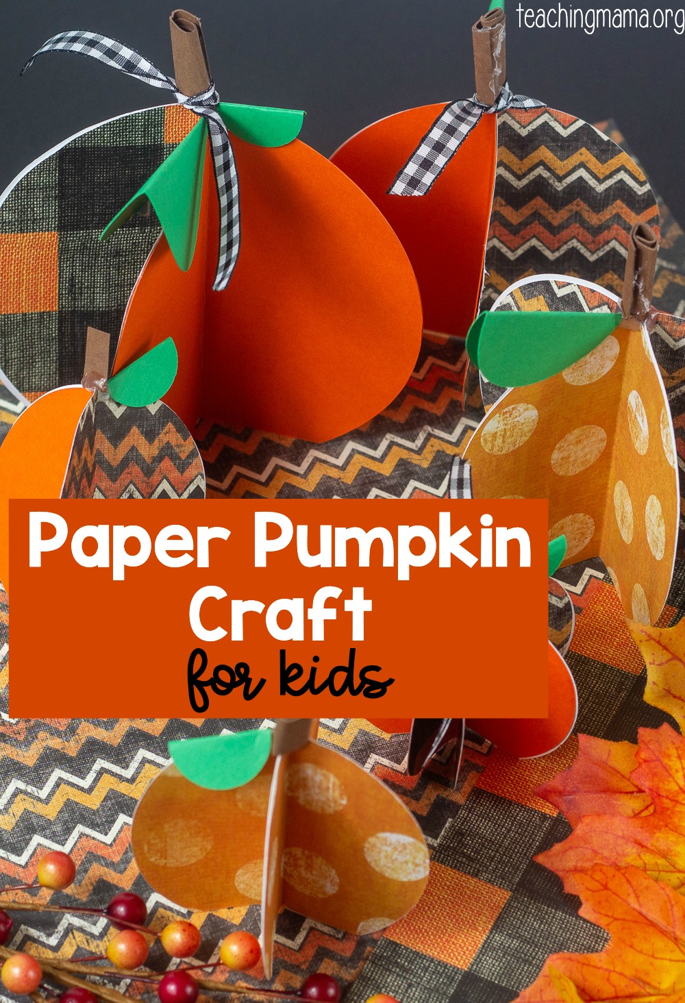 Paper Pumpkin Craft for Kids