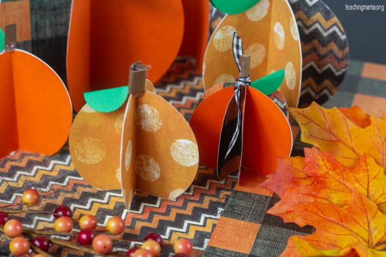 Paper Pumpkin Craft for Kids