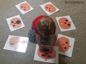 Jack-O-Lantern Printable Shape Activity - Teaching Mama