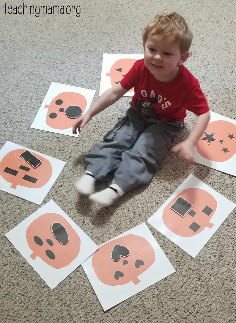 Jack-O-Lantern Printable Shape Activity - Teaching Mama