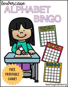 Lowercase Alphabet Bingo Game - Teaching Mama