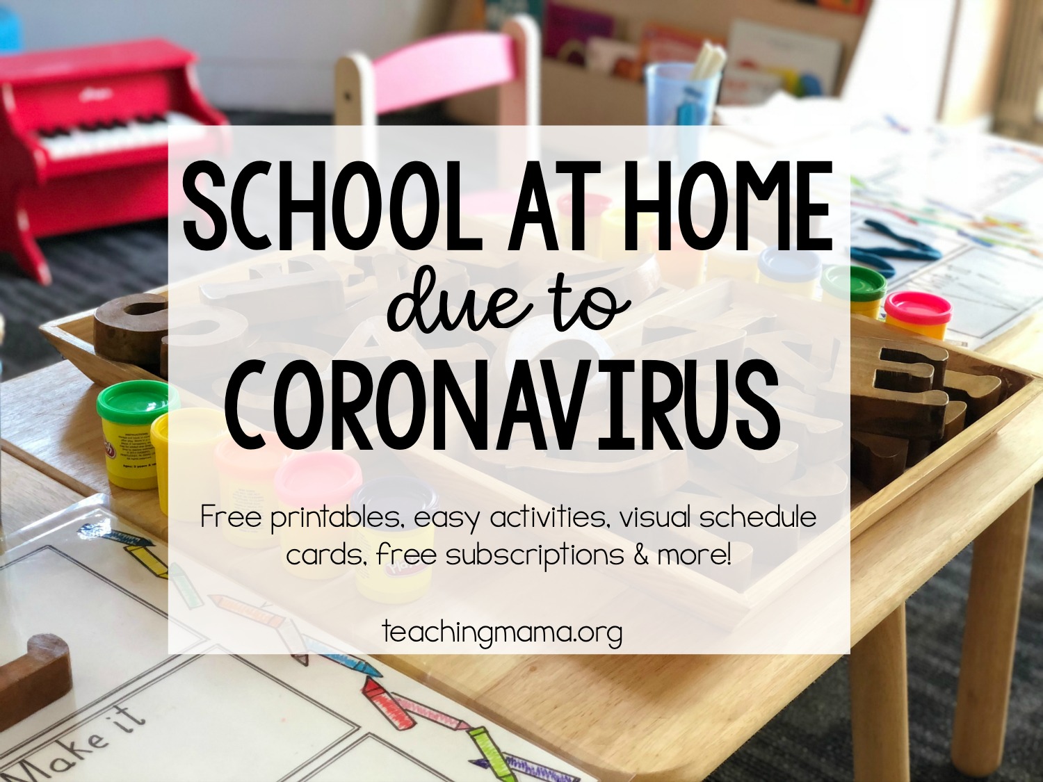 School at Home Due to Coronavirus - Teaching Mama
