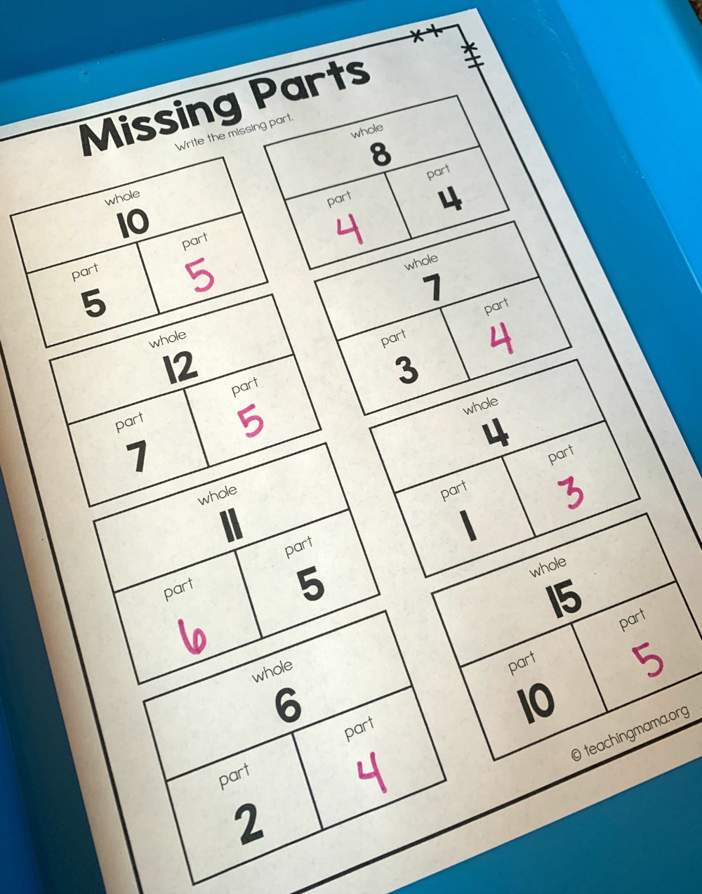 Kindergarten At Home Math Packet - Teaching Mama