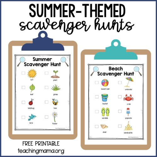 Summer Scavenger Hunts + Free Printables