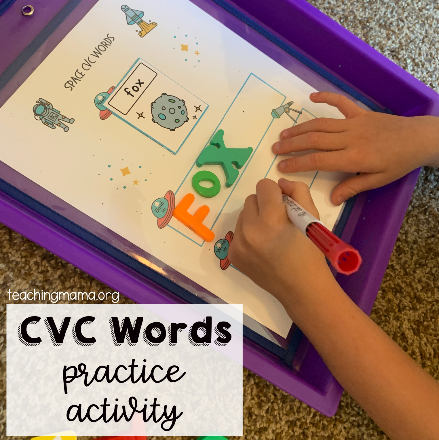 CVC Words Practice Activity - Teaching Mama