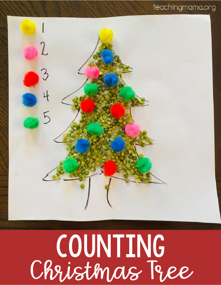 Counting Christmas Tree - Teaching Mama
