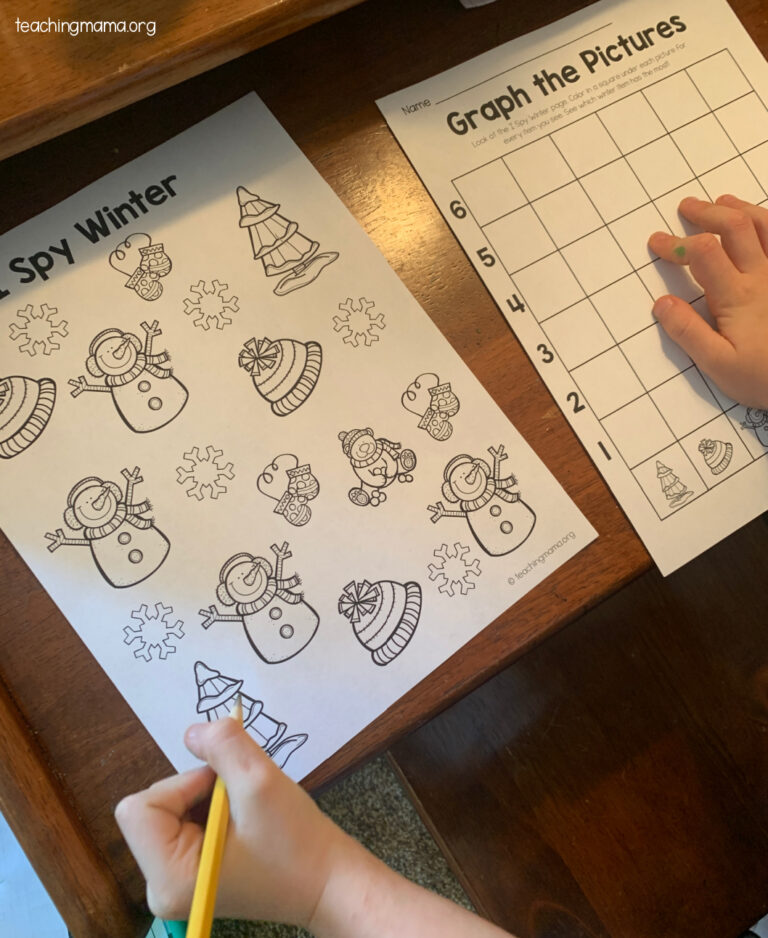 Kindergarten Winter Math Packet - Teaching Mama