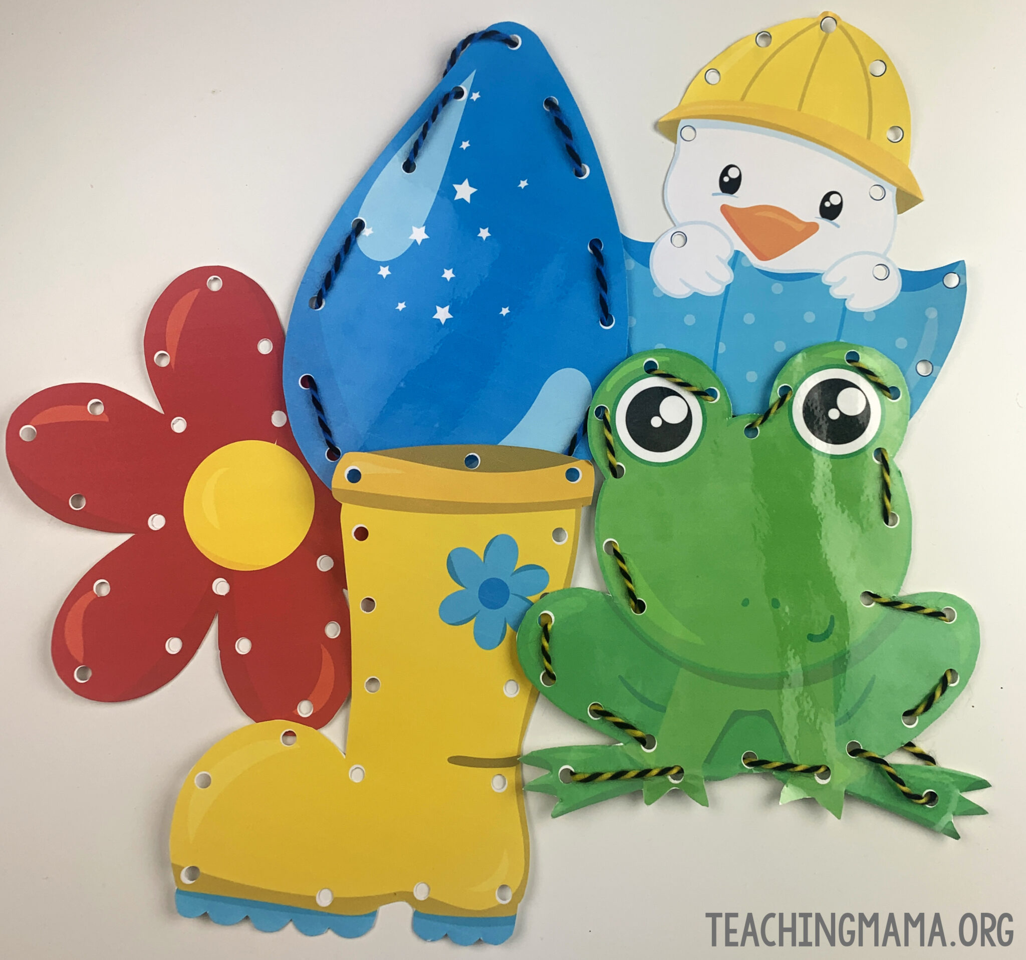 Spring Lacing Cards - Teaching Mama