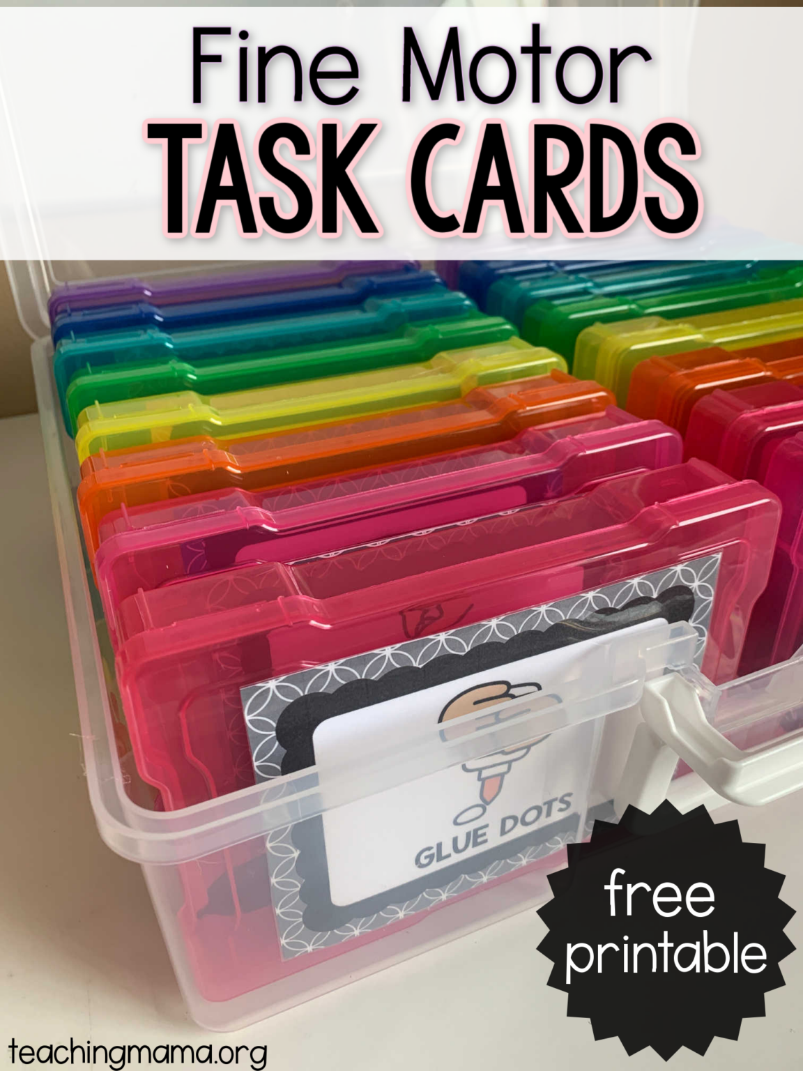Fine Motor Task Cards - Teaching Mama