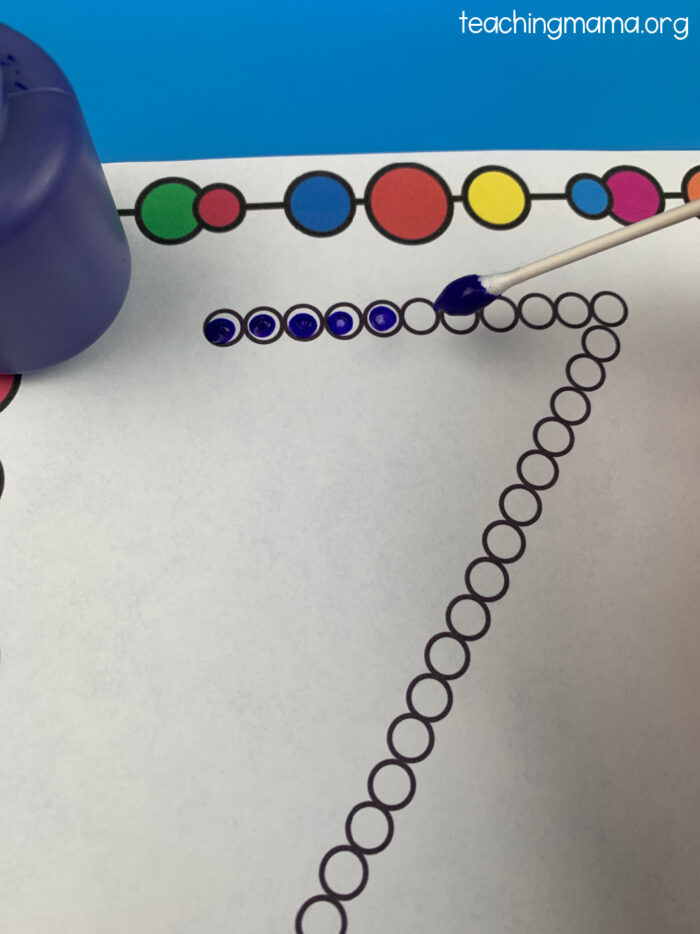 Q-Tip Painting for Uppercase Letters - Teaching Mama