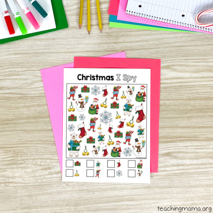 Christmas I Spy Printables - Teaching Mama